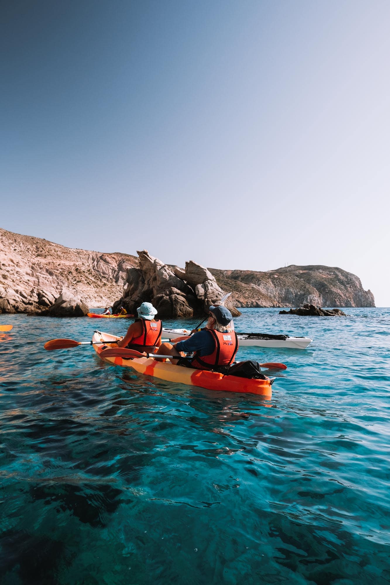 MUST DO: Kayaking along the coast of Milos in Greece