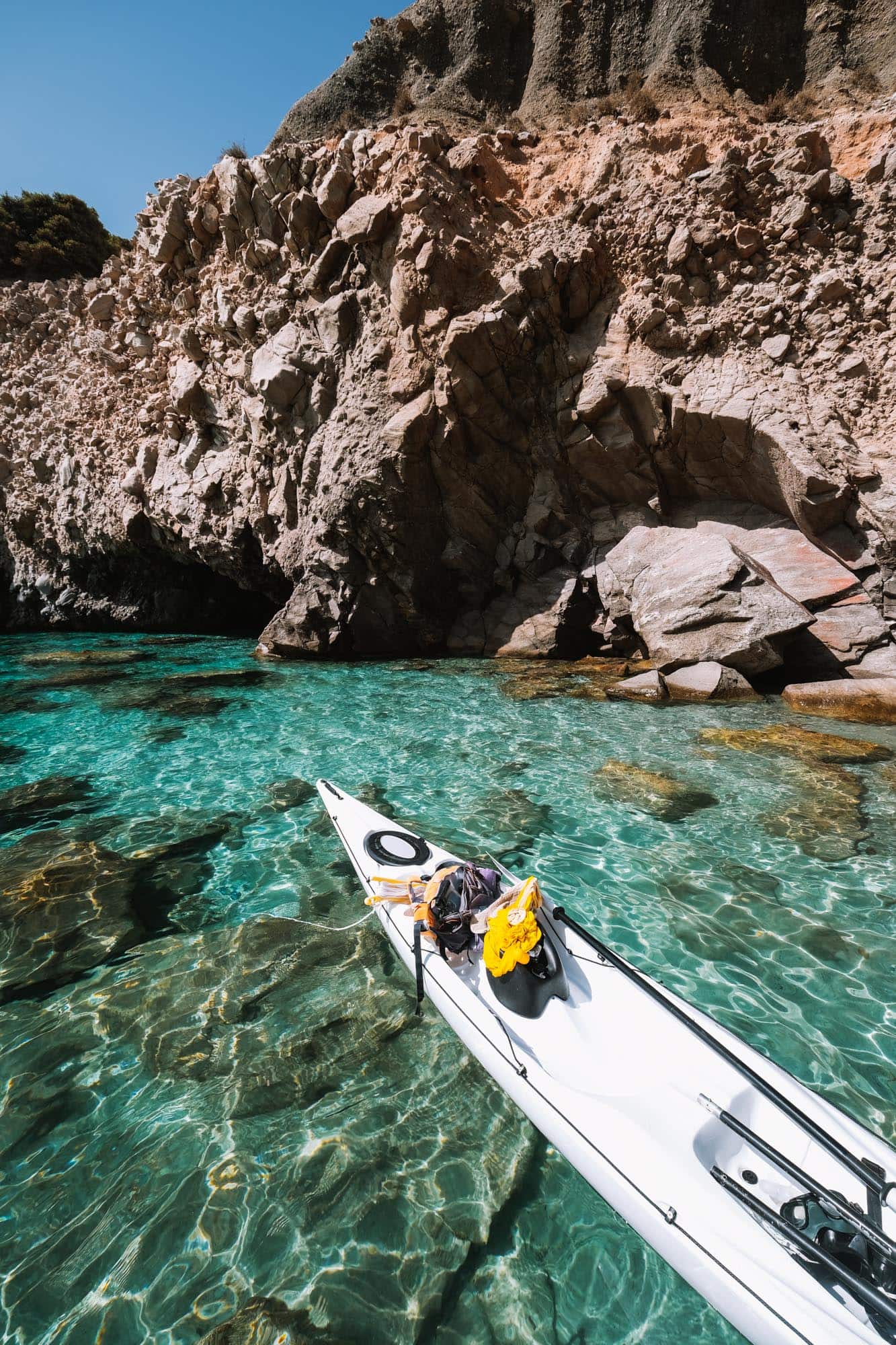 MUST DO: Kayaking along the coast of Milos in Greece